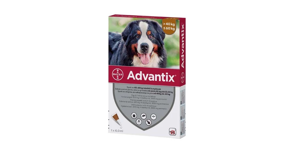 Advantix 6 ml 40-60 kg-ig 1db - Cívisagro Állatgyógyszerek